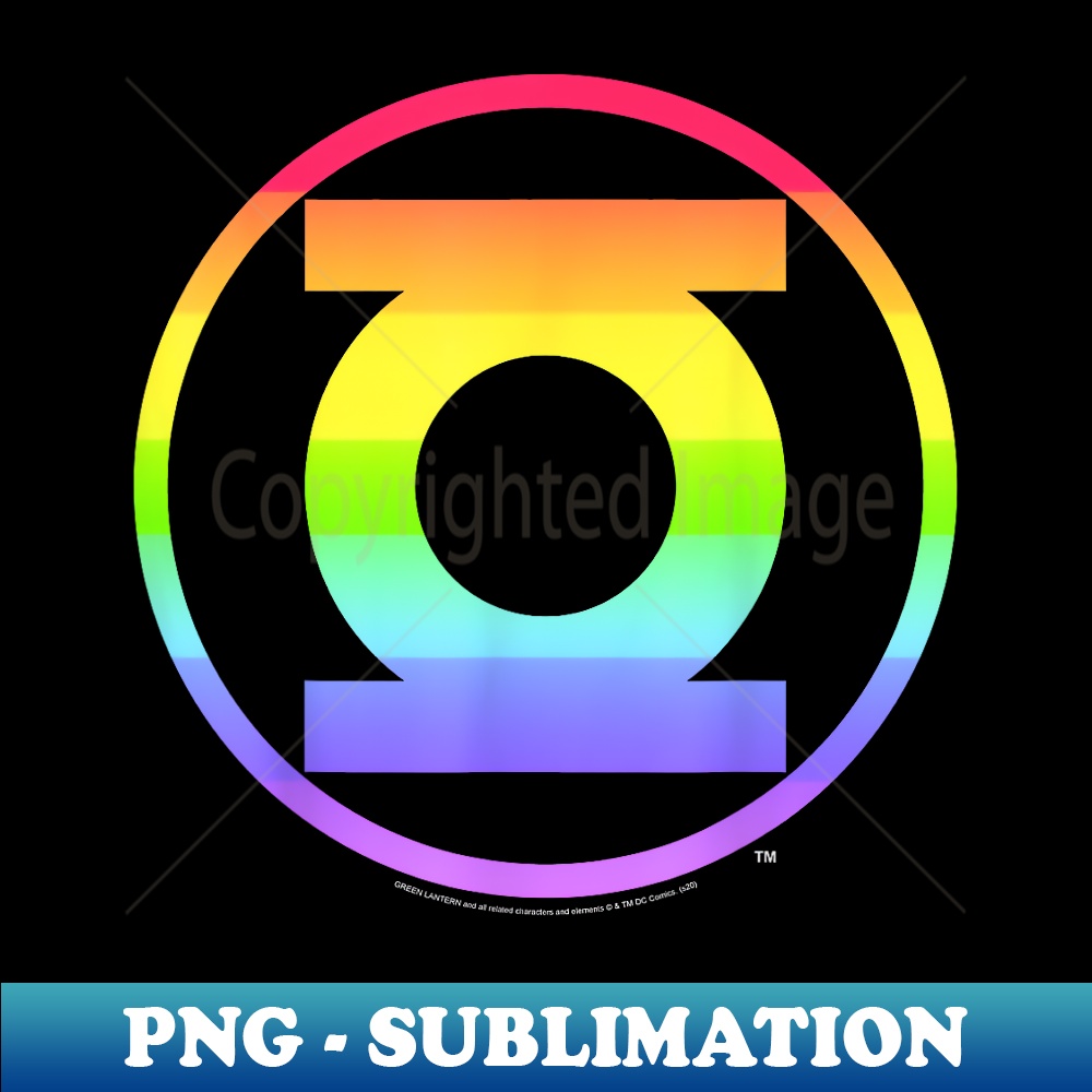 DC Comics Pride Green Lantern Rainbow Logo - Instant Sublima | Inspire ...