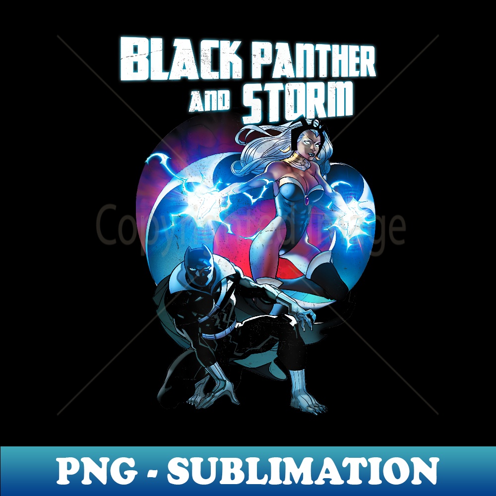 Marvel Black Panther And Storm Lightning Portrait - Instant | Inspire ...