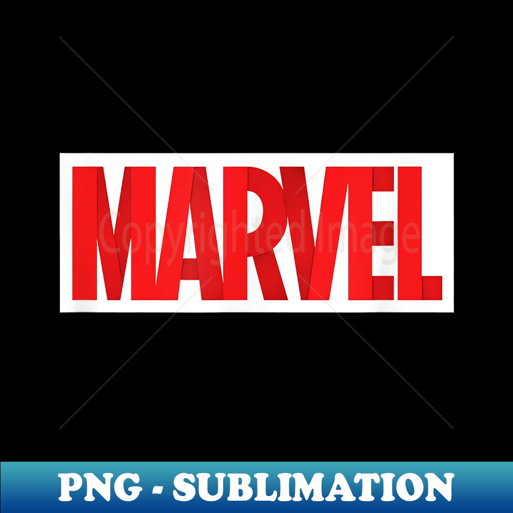 Marvel Comics Retro Classic Red Block Overlay Logo - Unique | Inspire ...