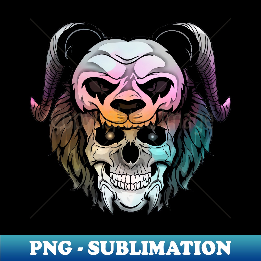 Scary Gothic Panda Skull - Exclusive Sublimation Digital Fil | Inspire ...