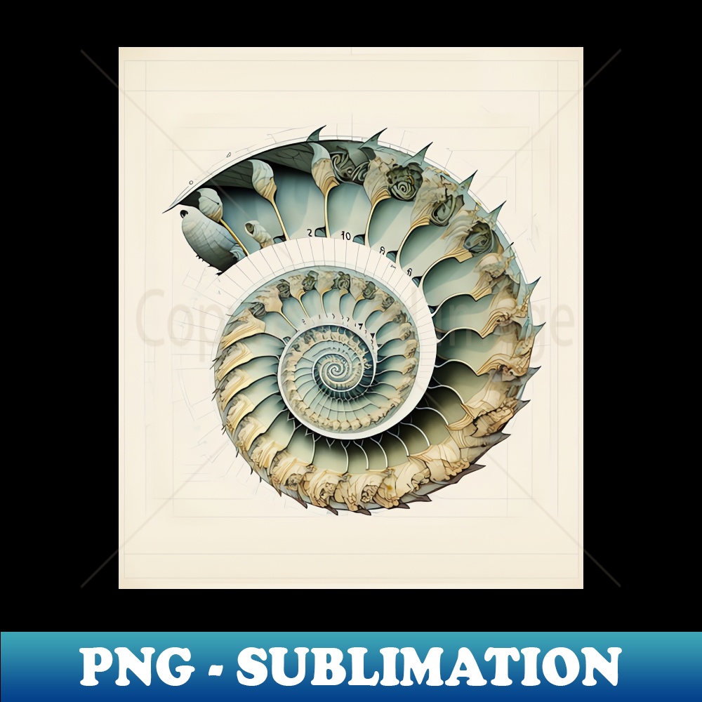 Fibonacci Sequence Fibonacci Shell Art on a Dark Background | Inspire ...