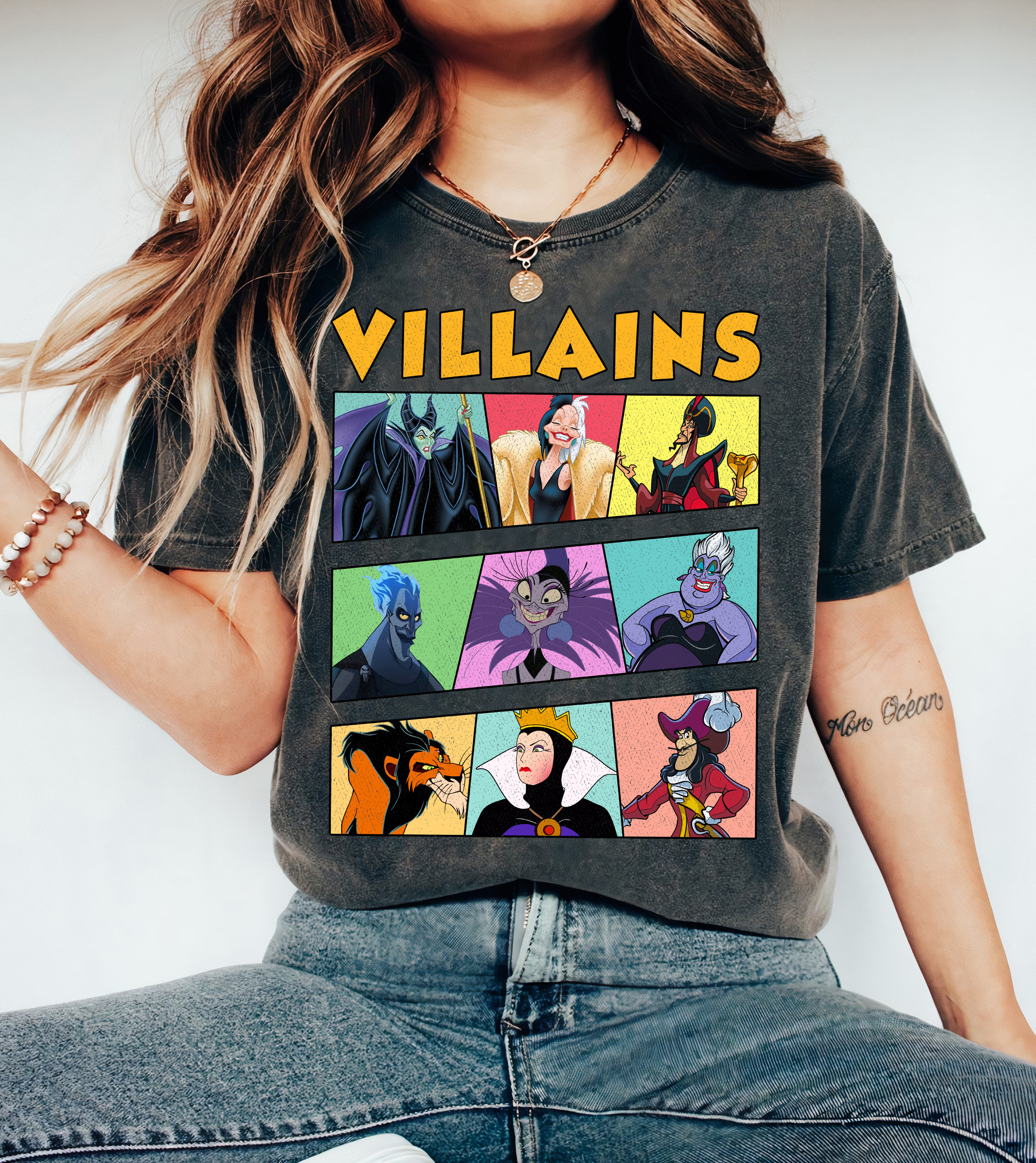 Retro Disney Villains Characters Shirt, Ursula,Scar,Malefice - Inspire ...