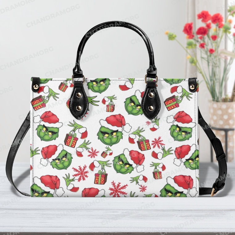 Grinch Leather hand bag, Grinch Women Bags Purses, Grinch Lo - Inspire ...