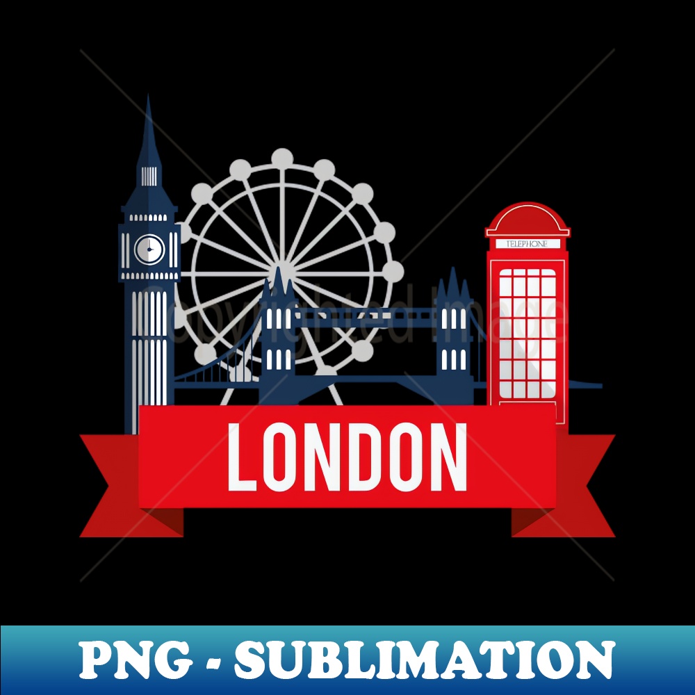 London - PNG Transparent Digital Download File for Sublimati - Inspire ...