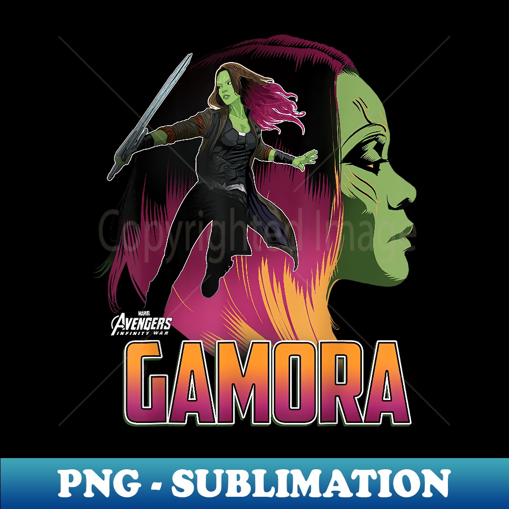 Marvel Infinity War Gamora Head Profile Graphic - Trendy Sub | Inspire ...