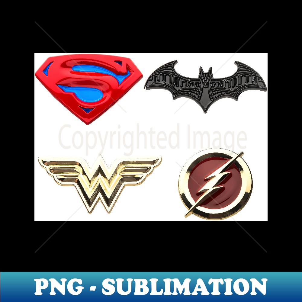 DC Justice League Logos Enamel Collector Pins Set of - Mode | Inspire ...