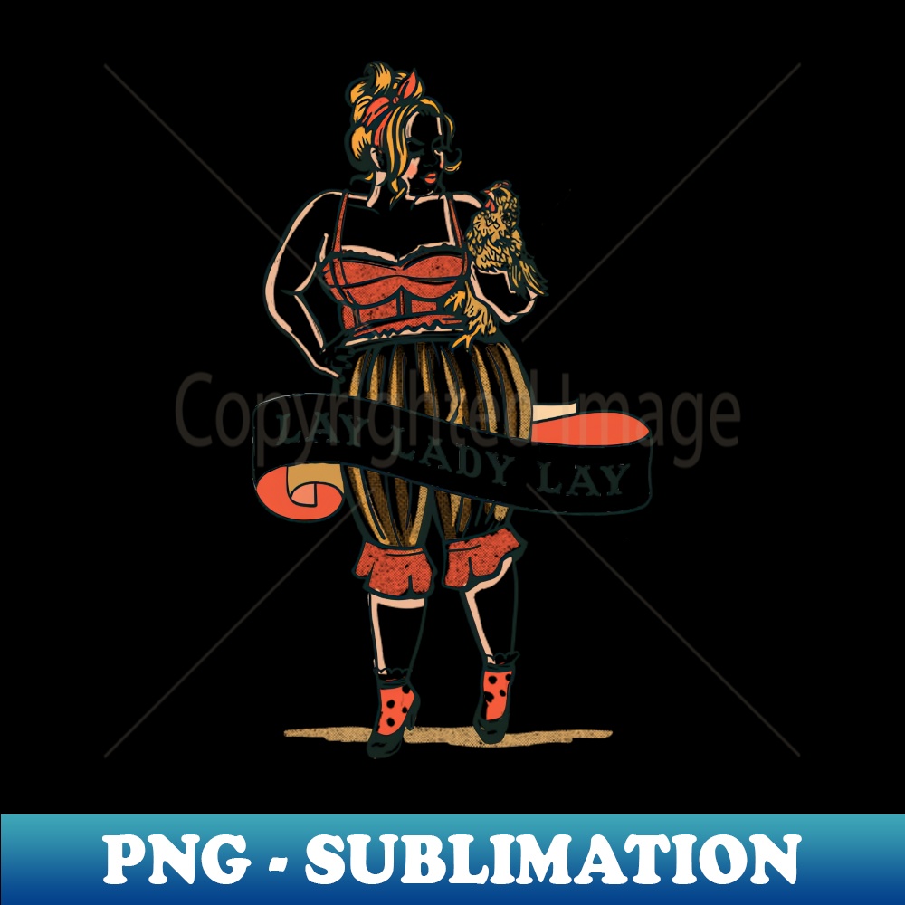 Lay Lady Lay Cool Rockabilly Pinup Girl Holding Chicken Hen | Inspire ...