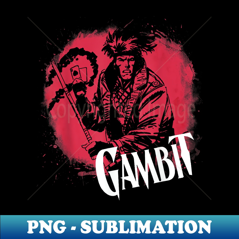 Marvel X-Men Gambit Circle Splatter Graphic - Digital Sublim - Inspire ...