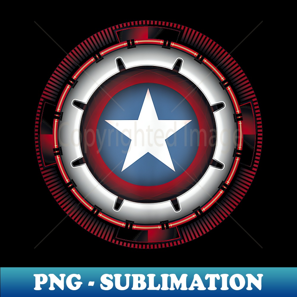 Marvel Captain America Futuristic Shield Logo - Trendy Subli | Inspire ...