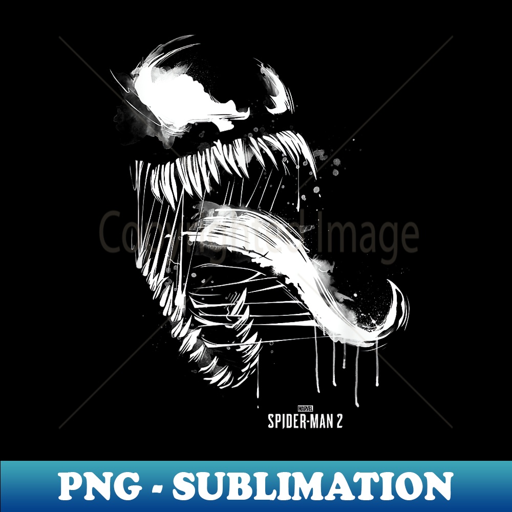 Marvel Spider-Man 2 Scary Venom Face Watercolor Portrait - E | Inspire ...
