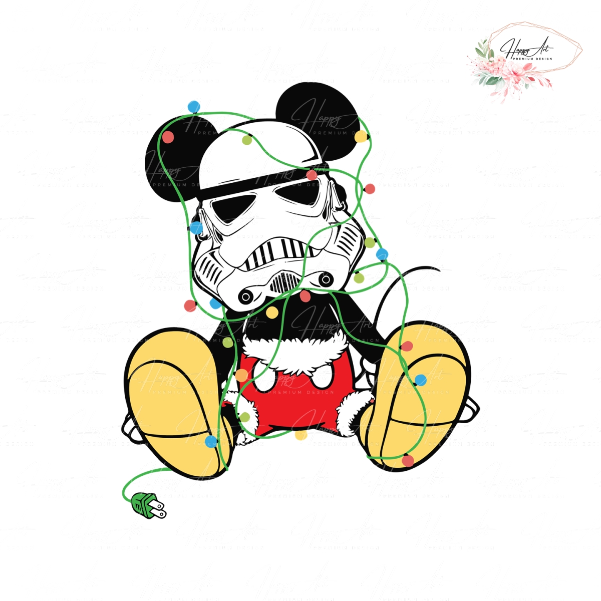 Disney Mickey Mouse Stormtrooper Christmas Light SVG File - Inspire Uplift