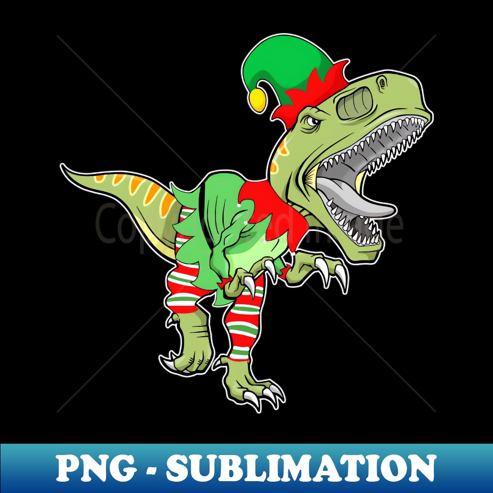 Dinosaur In Elf Costume Christmas - Sublimation-Ready PNG Fi | Inspire ...