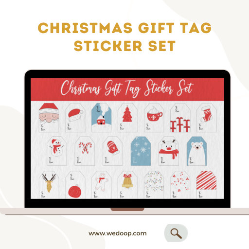 Christmas Gift Tag Sticker Set | Inspire Uplift
