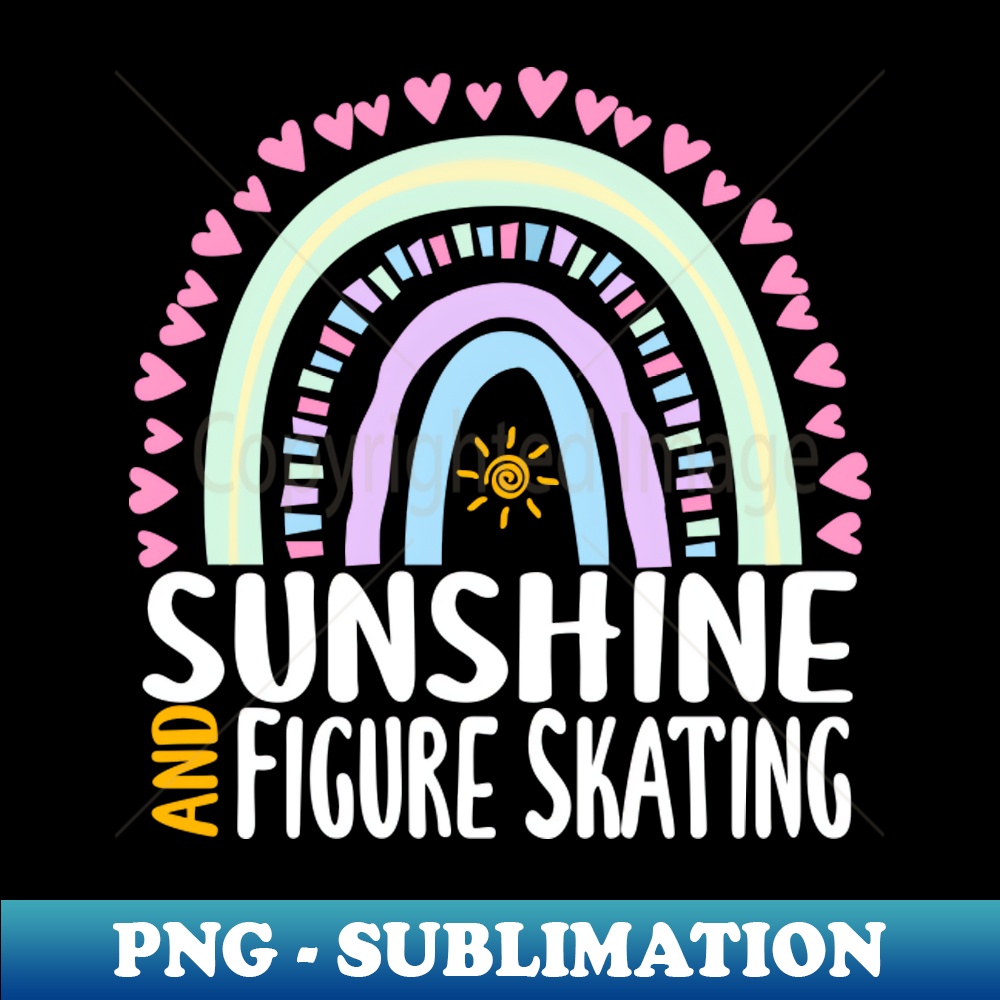Sunshine and Figure Skating Cute Rainbow Gift for Womens Kid | Inspire ...