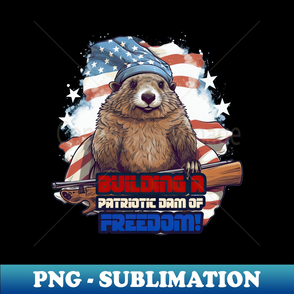 4th of July American Beaver - Building a Patriotic Dam of Fr | Inspire ...