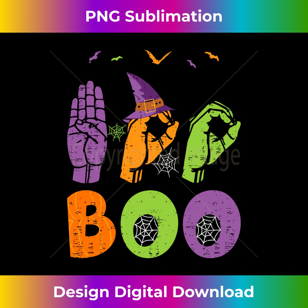 Boo Hands American Sign Language Pride ASL Halloween Long Sl | Inspire ...