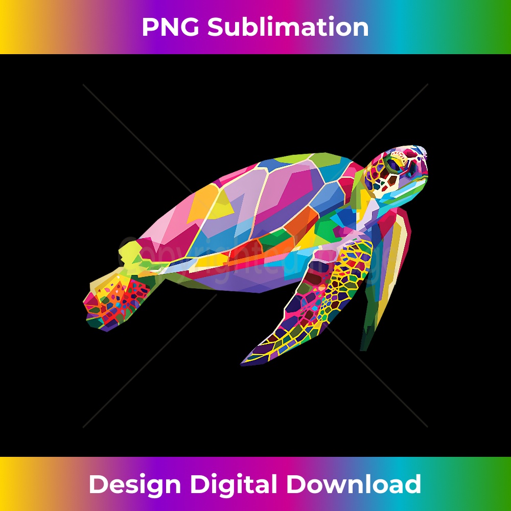 Rainbow Sea Turtle Vibrant Underwater Life Colorful Turtle - | Inspire ...