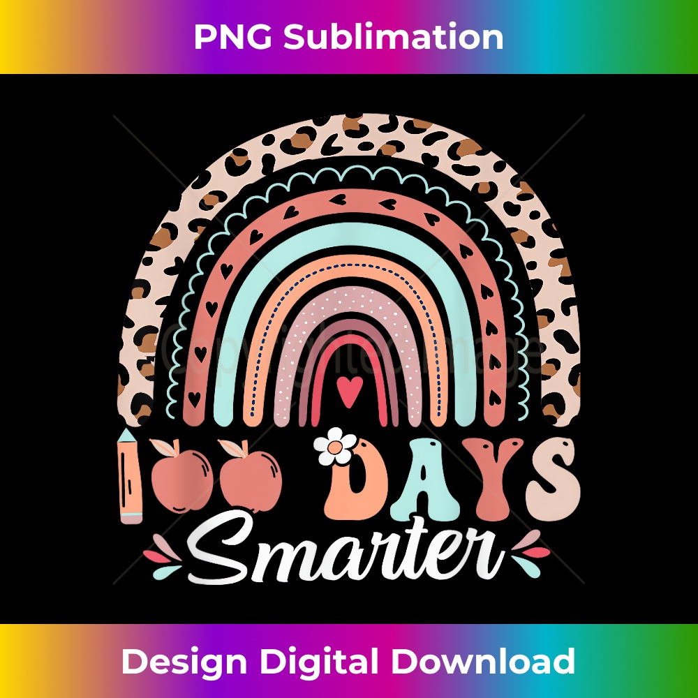 100th Day of School Teacher Rainbow Leopard 100 Days Smarter - Inspire ...