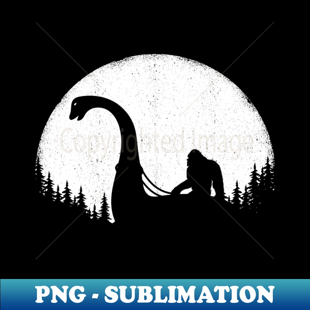 Bigfoot Riding Loch Ness Monster Nessie - PNG Transparent Di | Inspire ...