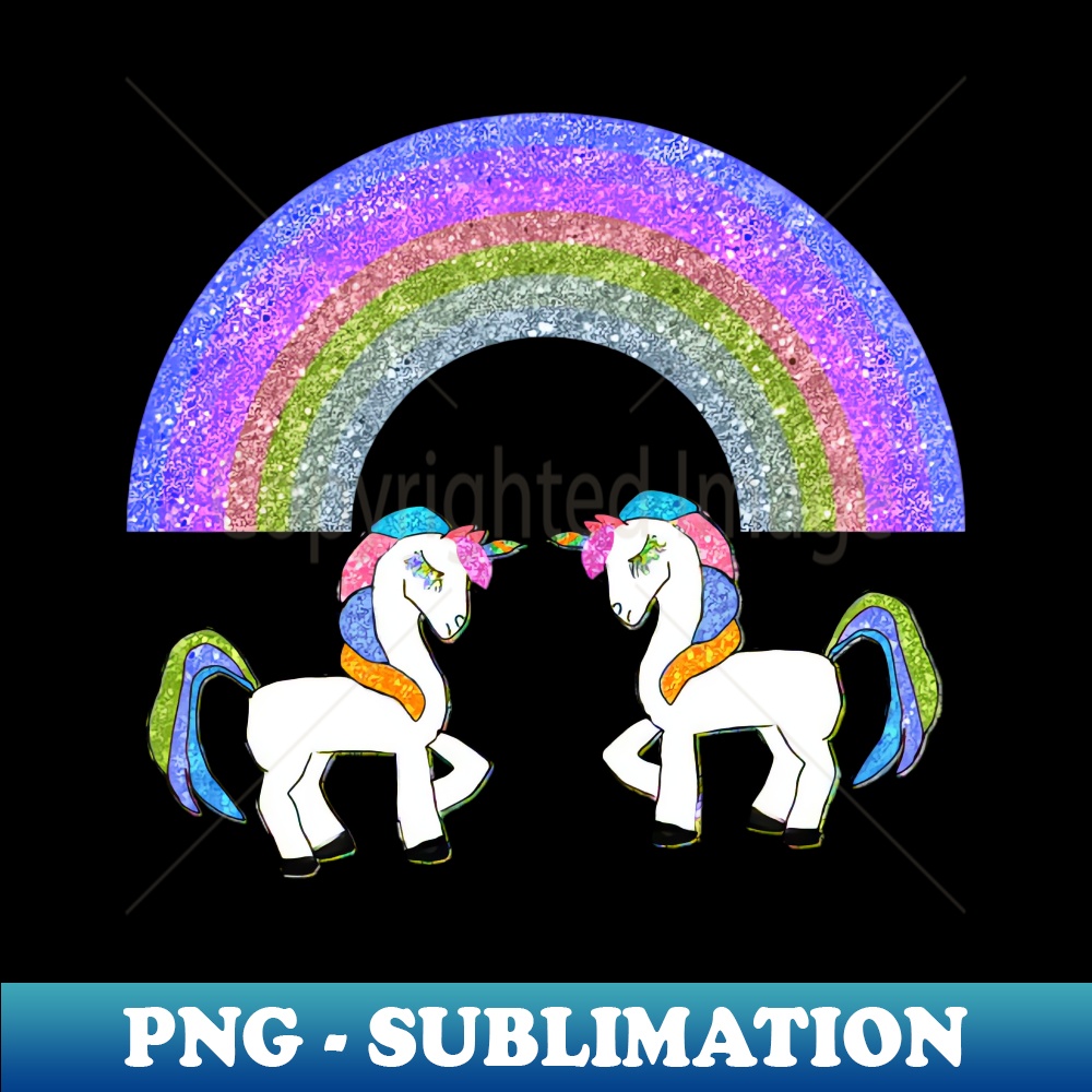 GLITTER RAINBOW UNICORN - Unique Sublimation PNG Download - - Inspire ...