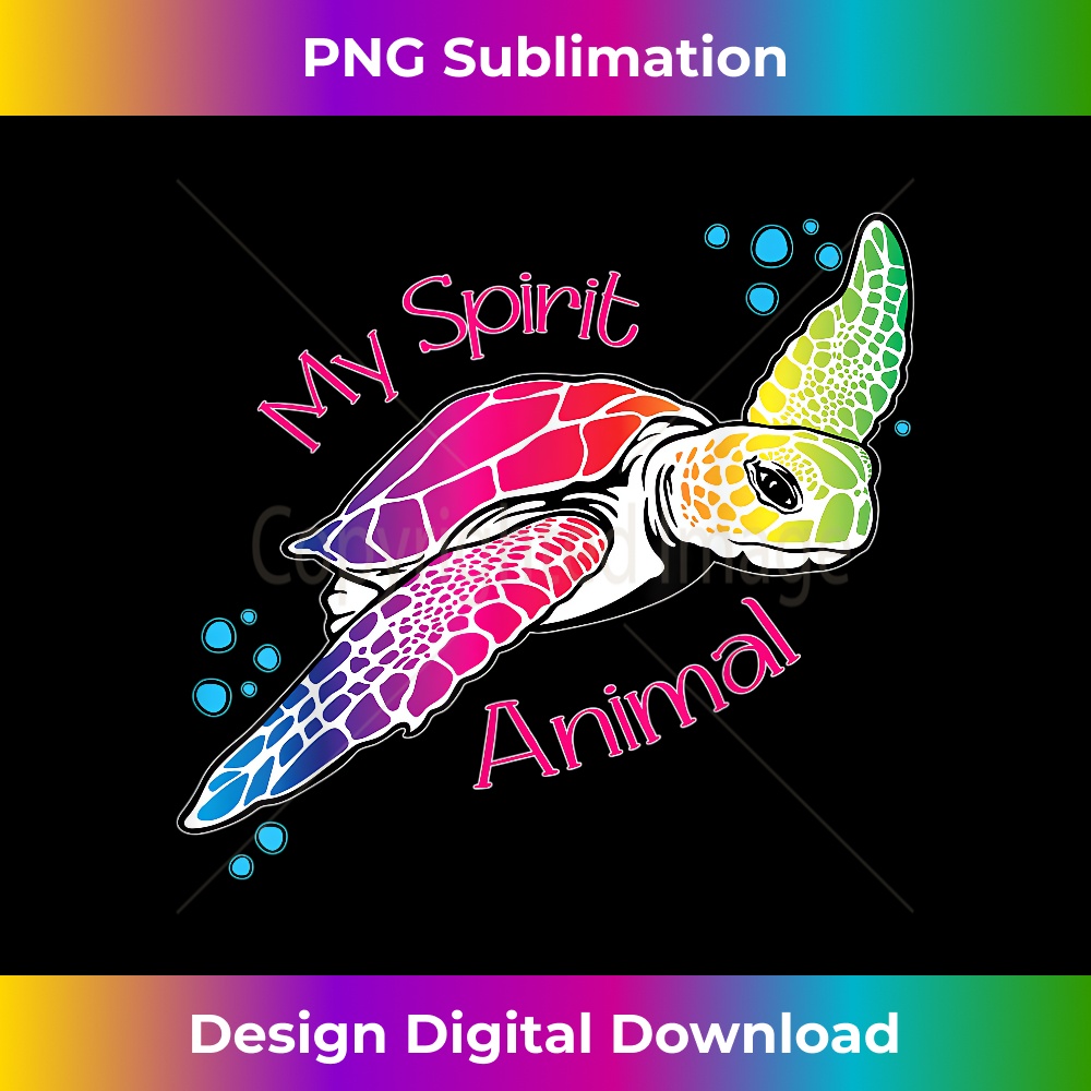 Sea Turtles are my Spirit Animal, with fun rainbow colors - | Inspire ...