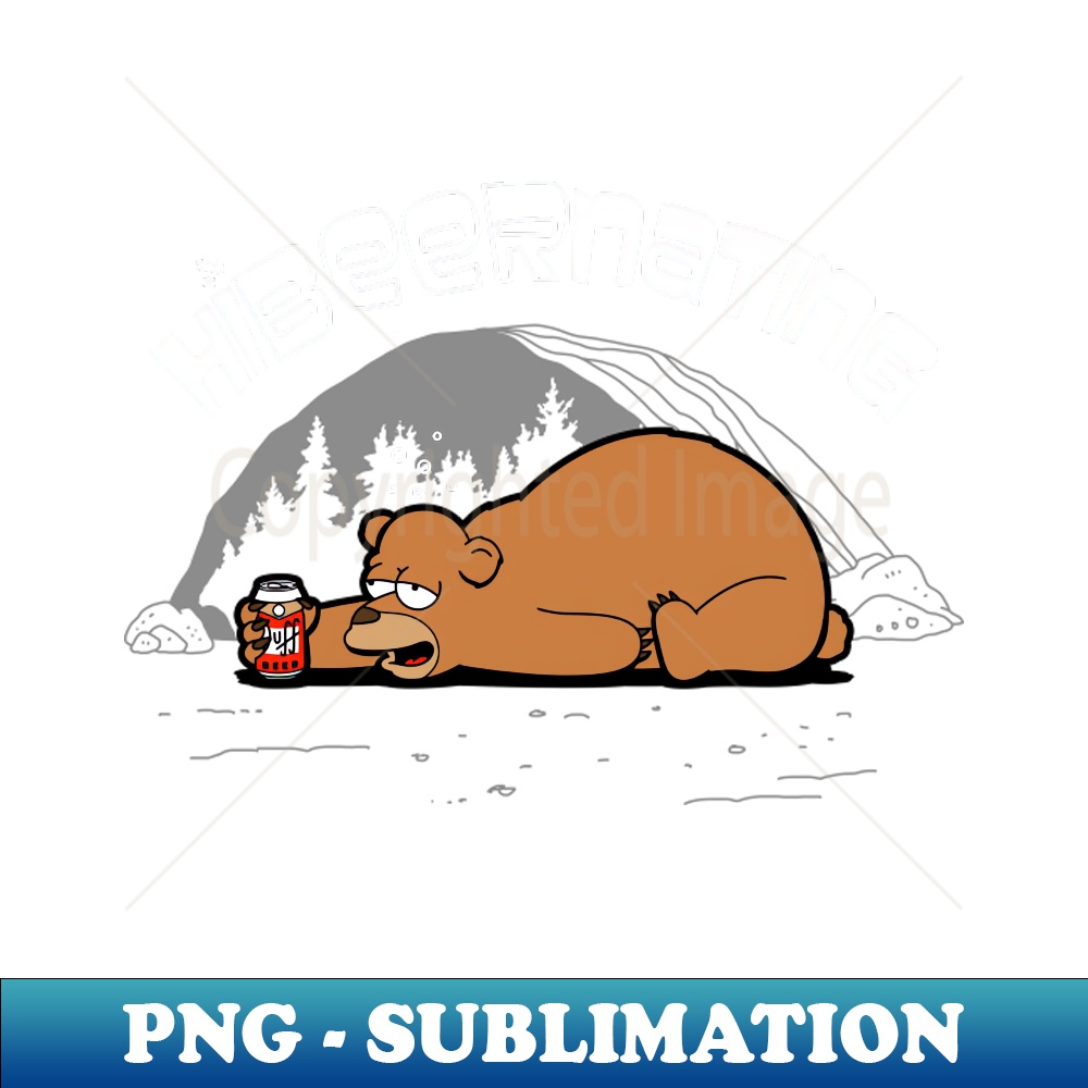 Funny Drunk Bear Hibernating Drinking Beer - Premium PNG Sub | Inspire ...