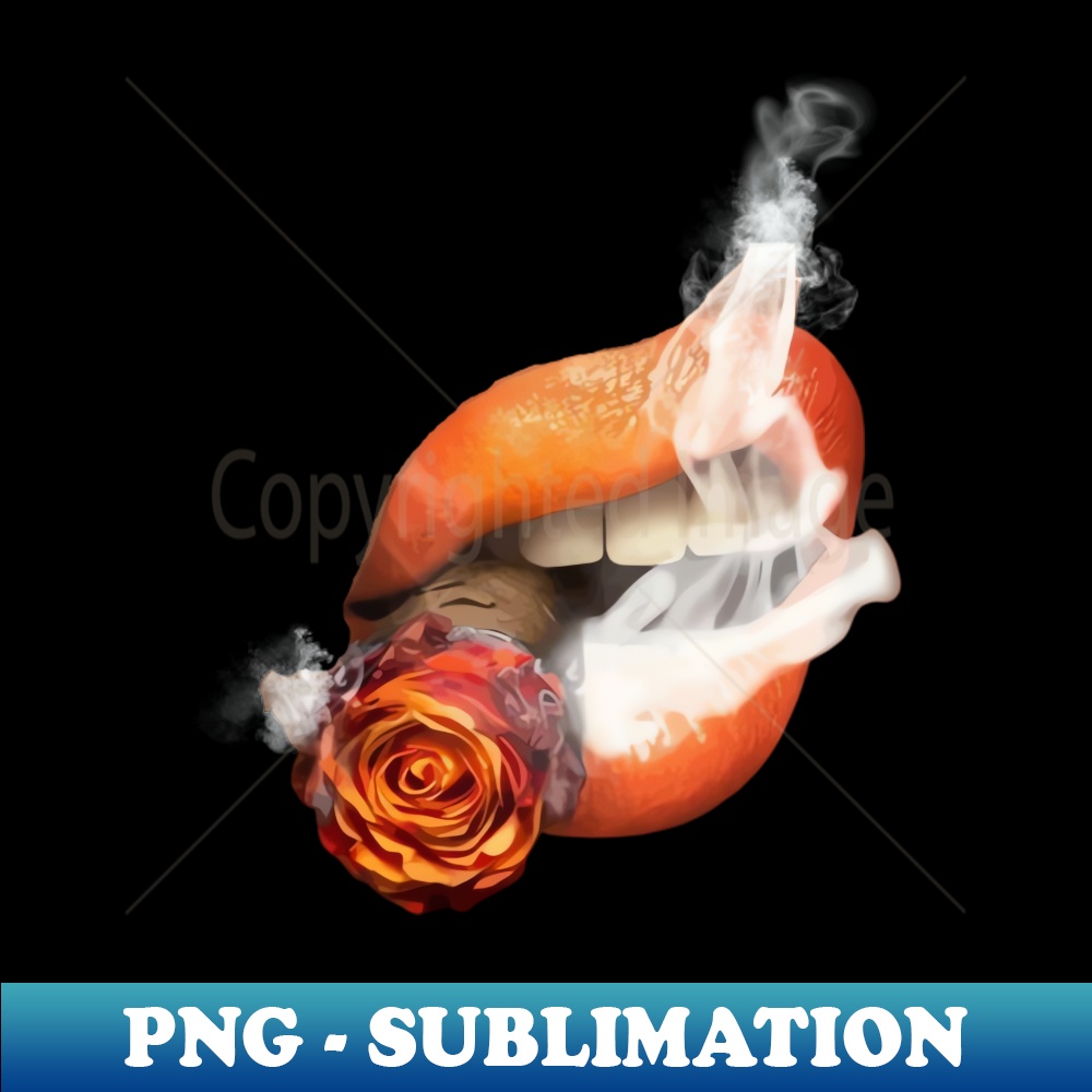 Orange Lips Smoking - High-Resolution PNG Sublimation File - | Inspire ...