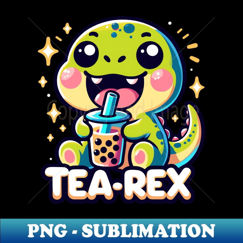 Funny Bubble Tea Rex Pun - Elegant Sublimation PNG Download | Inspire ...