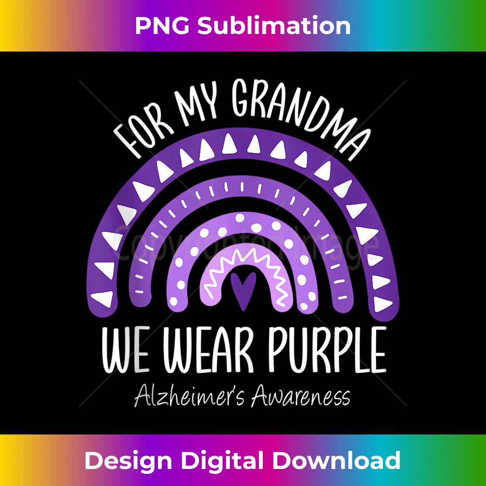 Rainbow I Wear Purple For My Grandma Alzheimers Awareness Ta - Inspire ...