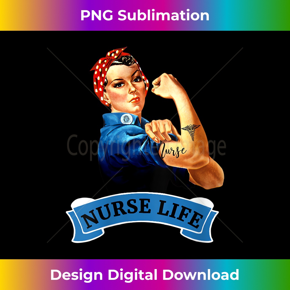 Womens Rosie the Riveter Vintage Nurse Life RN Appreciation | Inspire Uplift