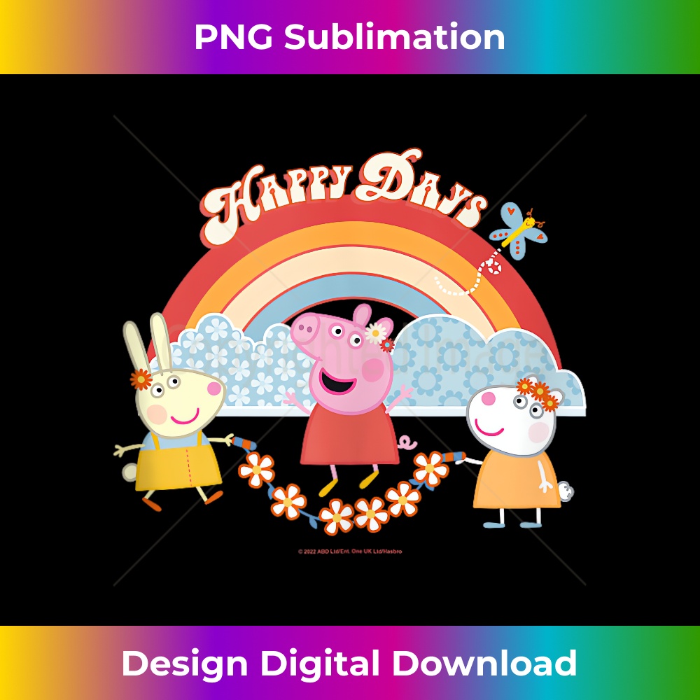 Peppa Pig Happy Days Vintage Rainbow Playful Friends Tank To | Inspire ...