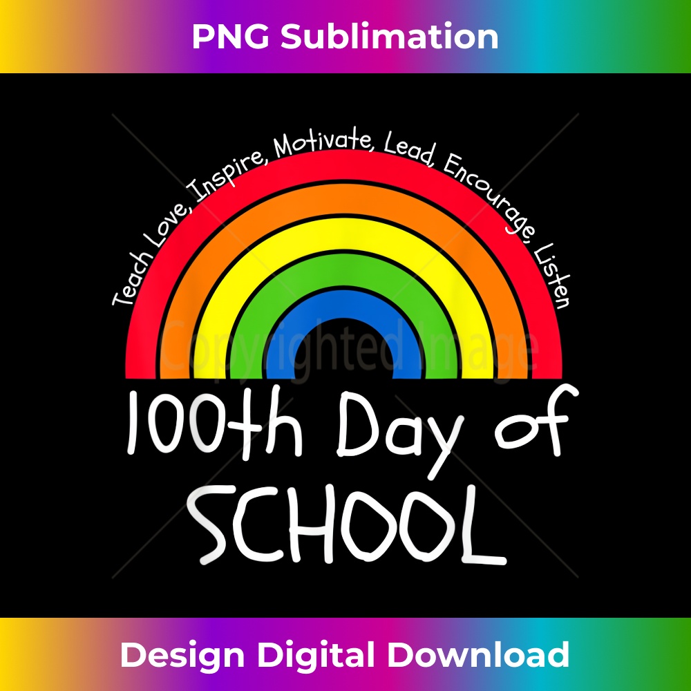 100th Day of School Rainbow Teacher Child Kids, 100 Days - C | Inspire ...