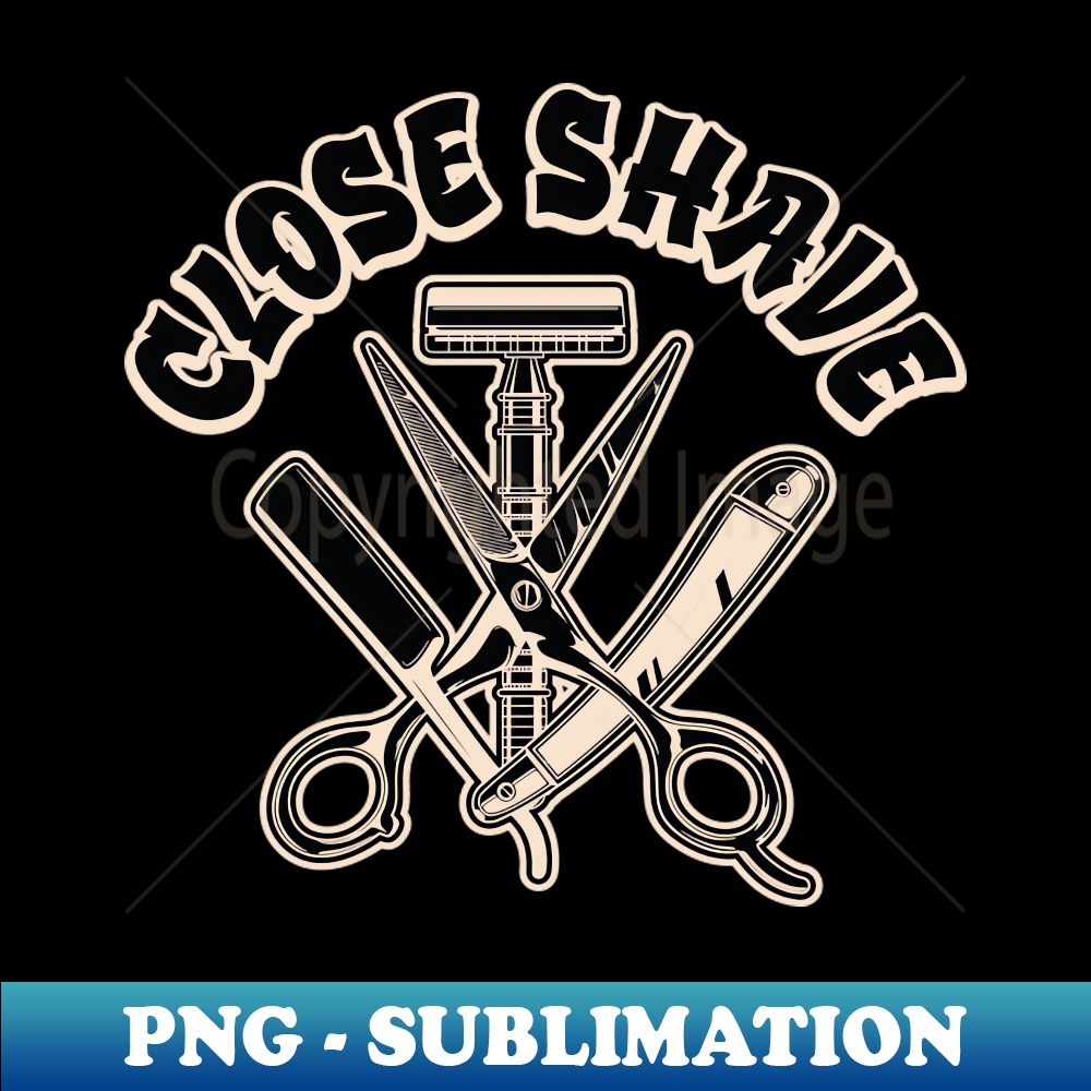 Close Shave - Barber Accessories Graphic - Instant PNG Subli | Inspire ...