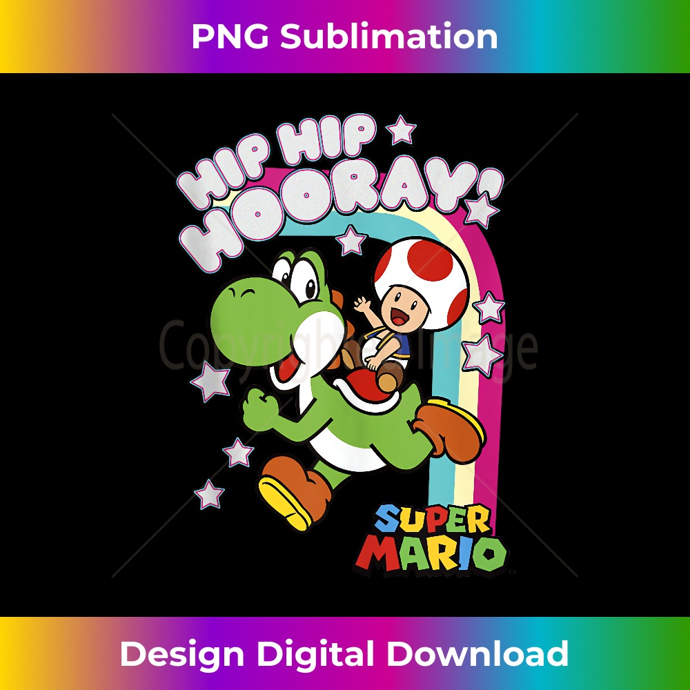 Super Mario Yoshi And Toad Hip Hip Hooray Rainbow Tank To - | Inspire ...