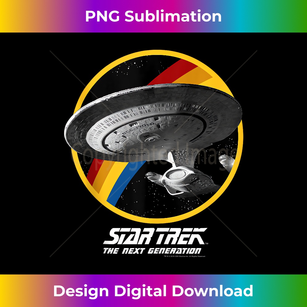 Star Trek The Next Generation Enterprise Rainbow Poster Tank | Inspire Uplift