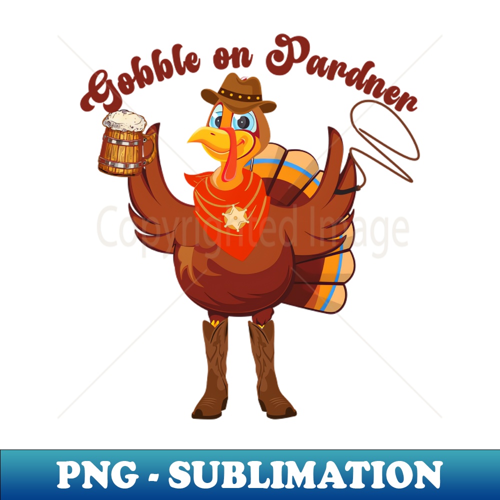 Thanksgiving Turkey-Cowboy western Style Funny - High-Resolu | Inspire ...
