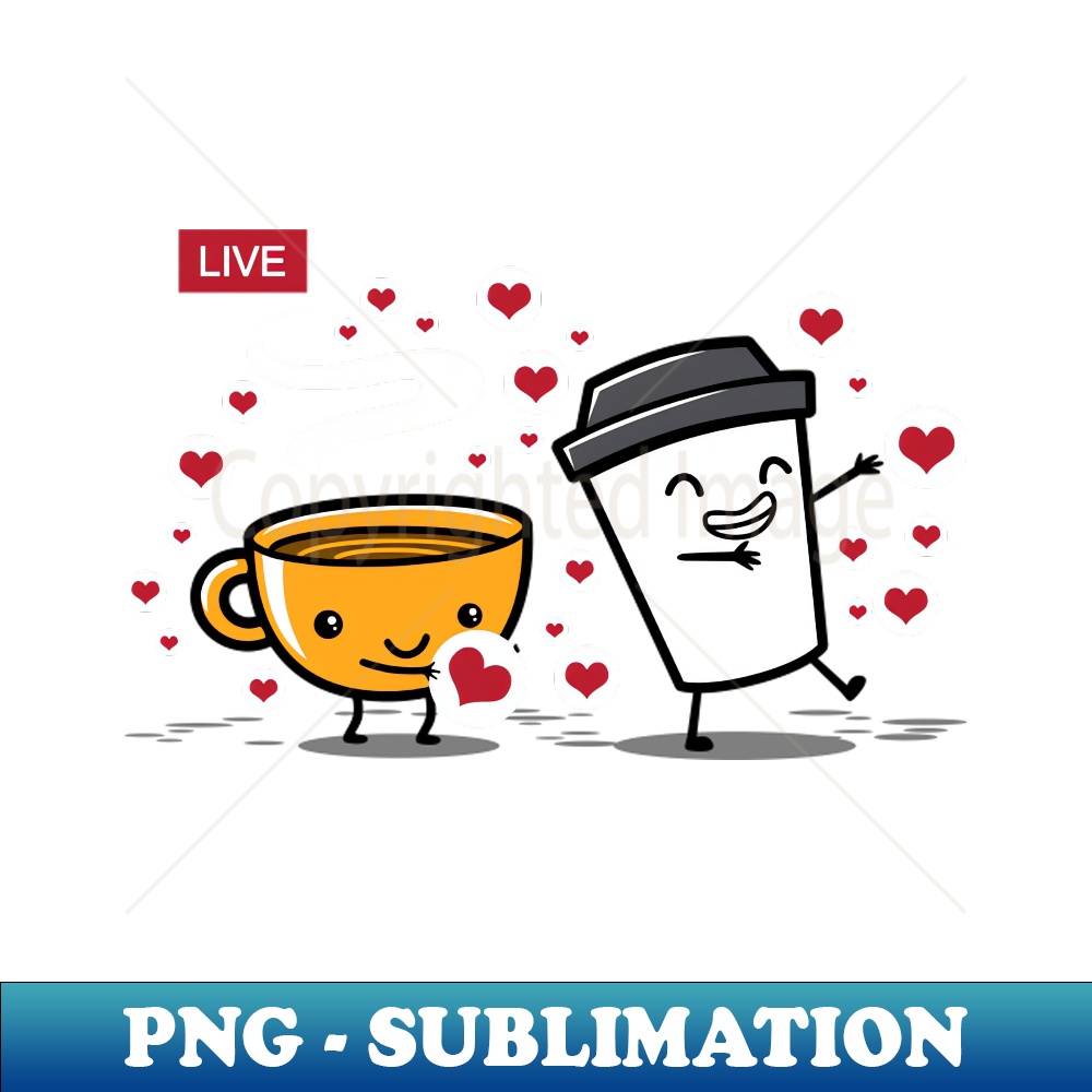 Funny Cute Kawaii Coffee Cartoon Live Streaming - High-Quali | Inspire ...