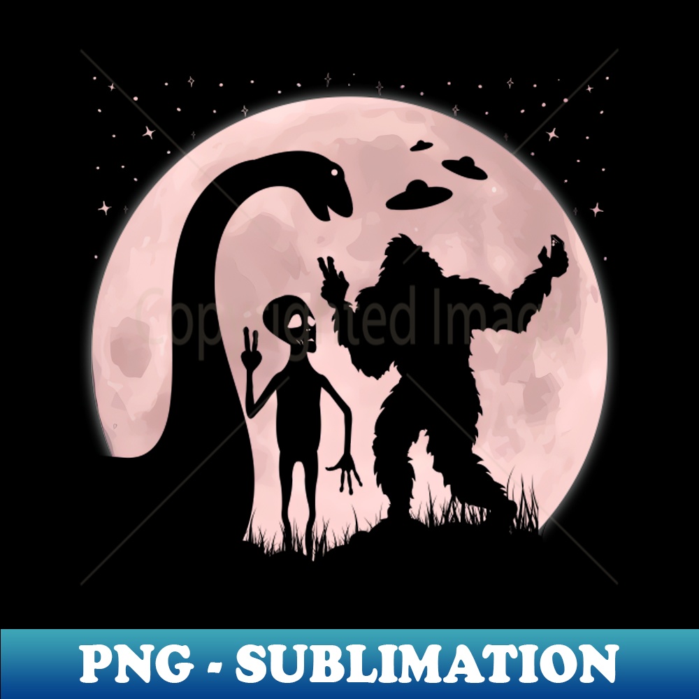 Bigfoot Loch Ness Monster Alien - Digital Sublimation Downlo - Inspire ...