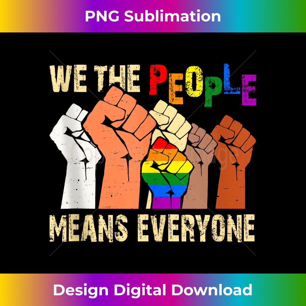 We The People Means Everyone Retro LGBTQ Pride Month Rainbow | Inspire ...