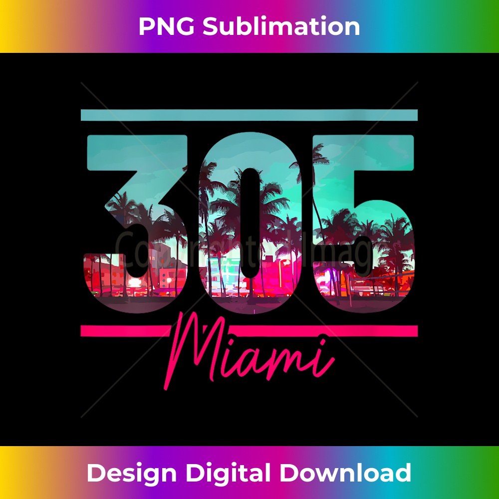 Womens Miami 305 Area Code Florida Vintage Palm Trees Pride | Inspire ...