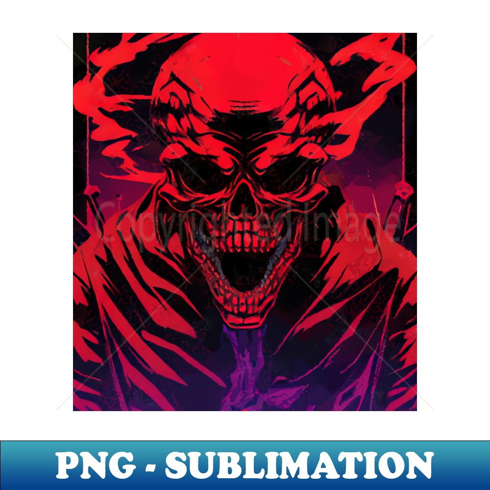 Red skeleton skull horror - Aesthetic Sublimation Digital Fi | Inspire ...