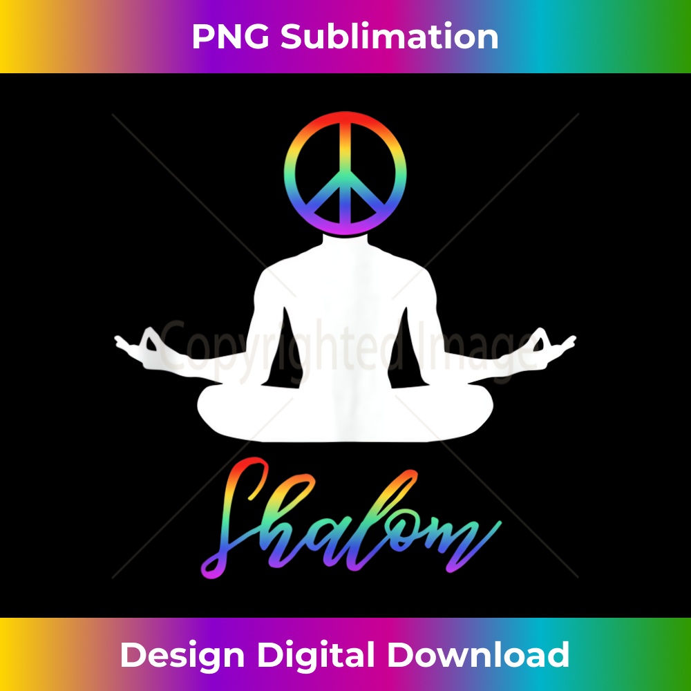 Shalom Jewish Meditation - Rainbow Peace Symbol Tank T - Eco - Inspire ...