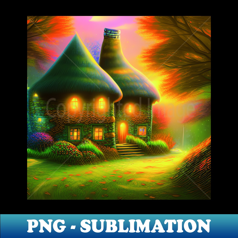 Fantasy Green House In a Greenery Scene Fantasy Cottagecore | Inspire ...