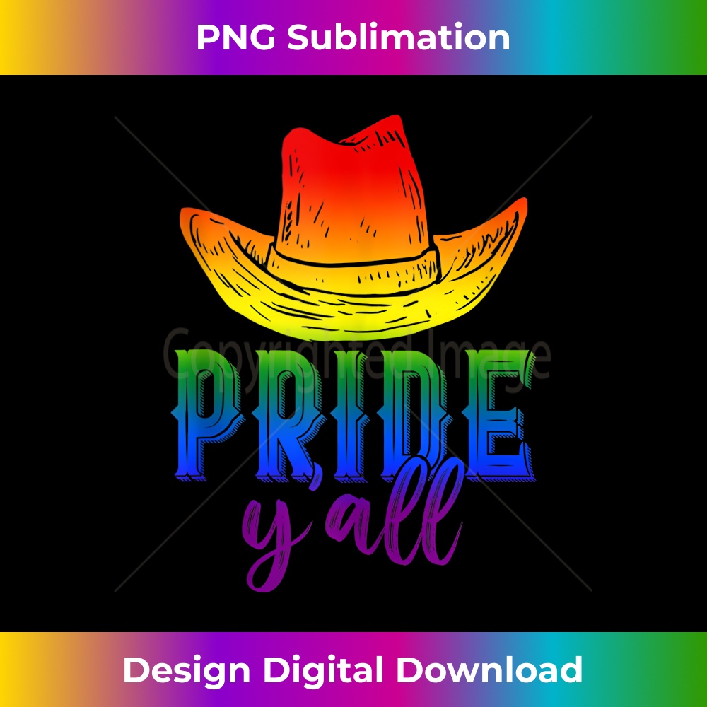 Rainbow Cowboy Hat LGBT Gay Pride Flag Rodeo Cowboy Tank To | Inspire ...