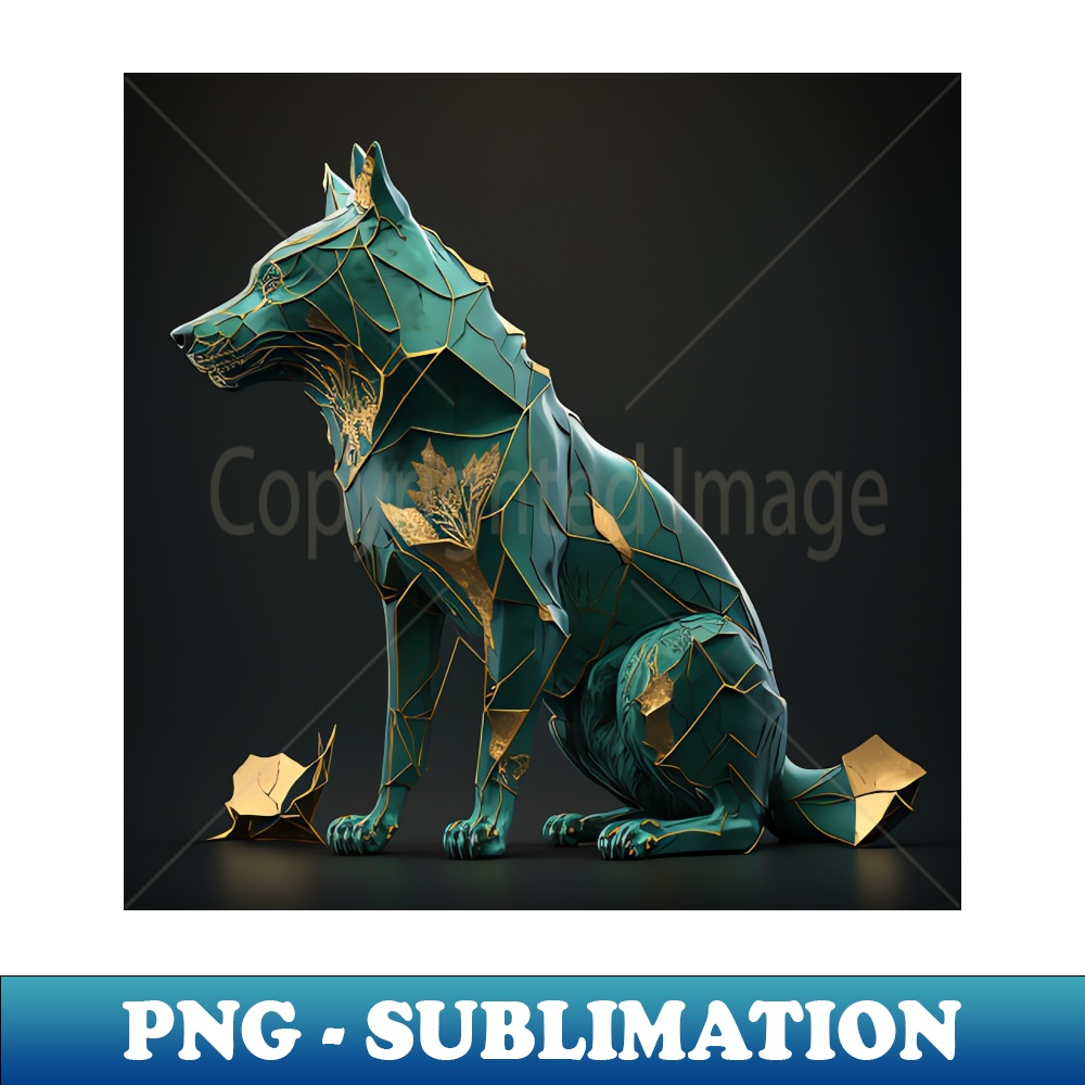 Kintsugi Jade Wolf A Symbol of Strength and Resilience - Tre | Inspire ...