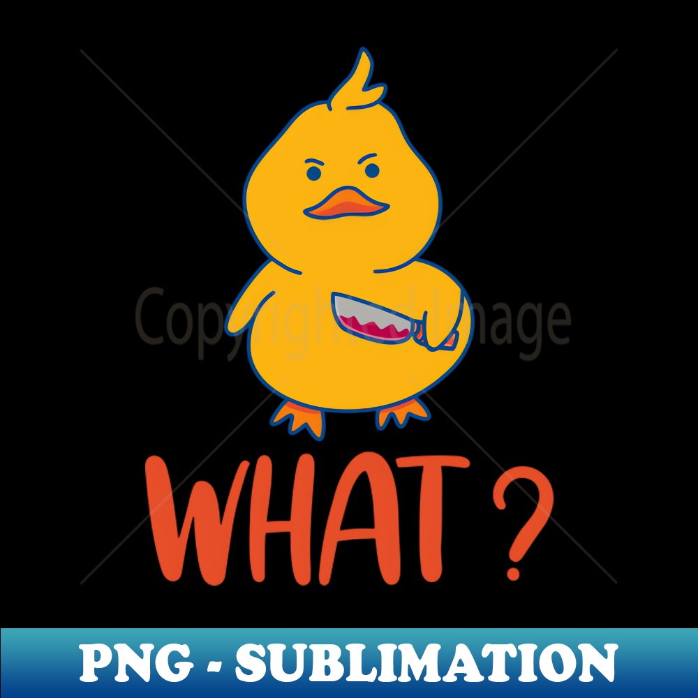 Cute Yellow Duck What Funny Duck Murderous Duck with Knife - | Inspire Uplift