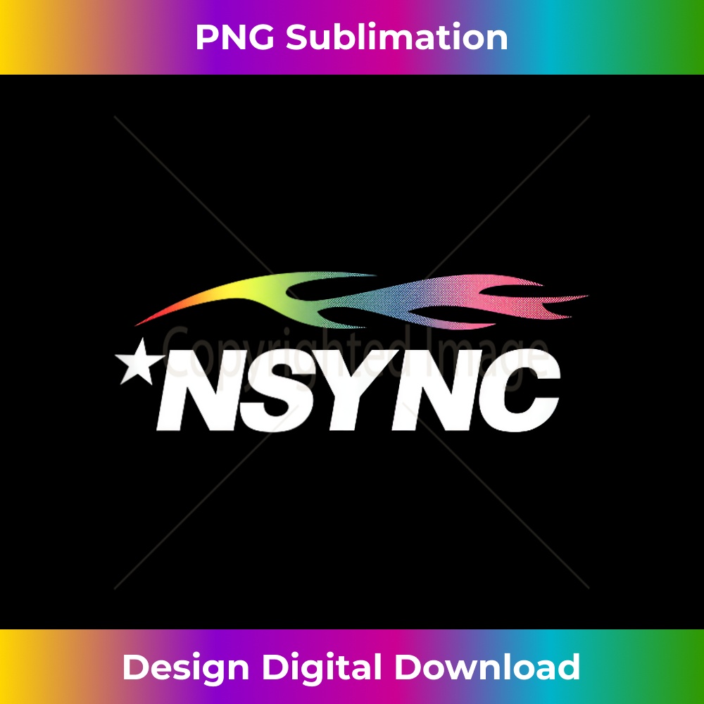 NSYNC Official Band Logo and Rainbow Flame Tank Top - Classi | Inspire ...