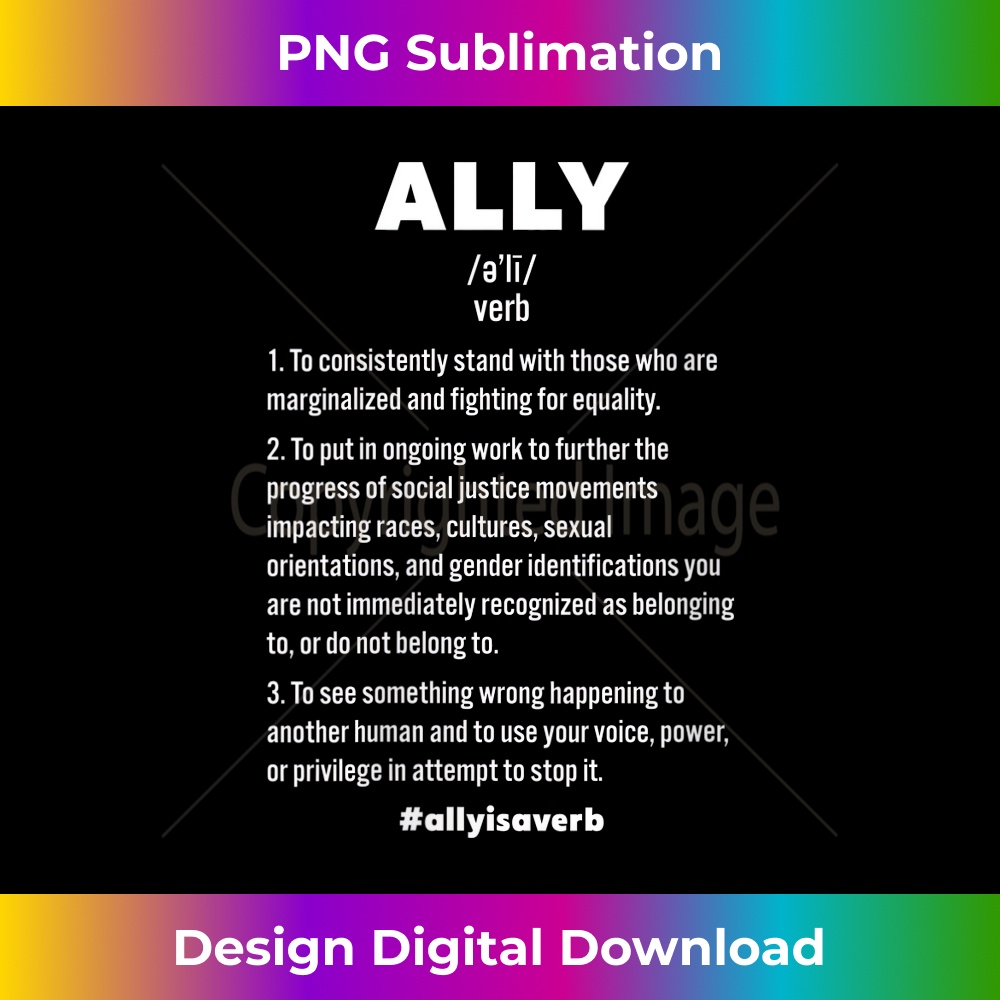 Womens Ally is a Verb Definition - Black Owned - Black Lives | Inspire ...