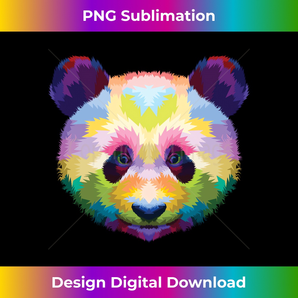 Rainbow Panda Head Brilliance Unleashed Cute Panda Long Slee | Inspire ...