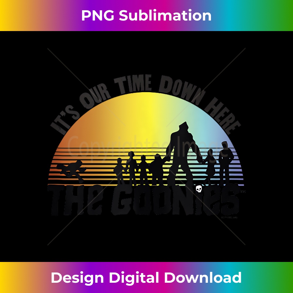 The Goonies It's Our Time Down Here Rainbow Silhouette Tank | Inspire ...